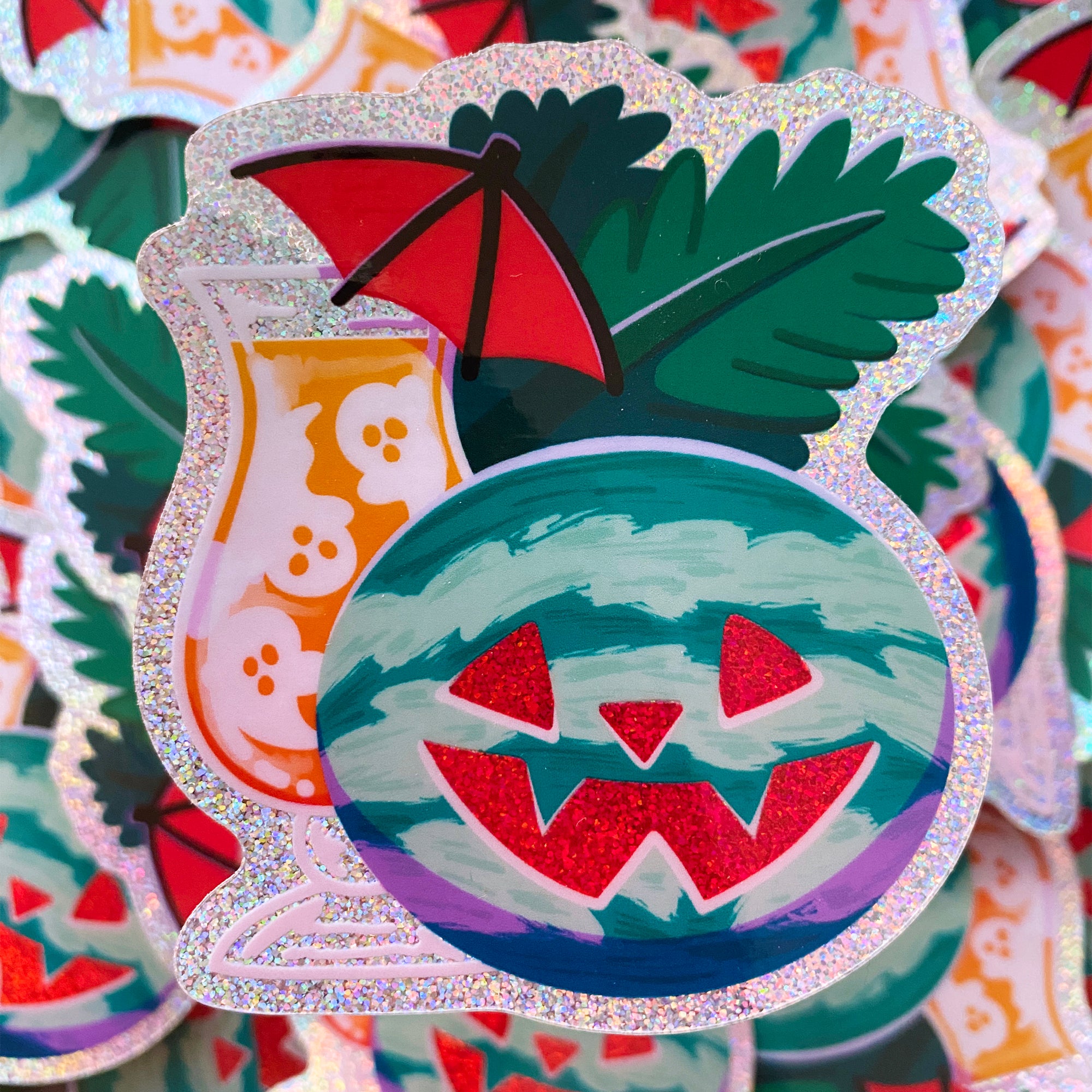 SUMMERWEEN - 3" holographic vinyl sticker – GLITCHBAT