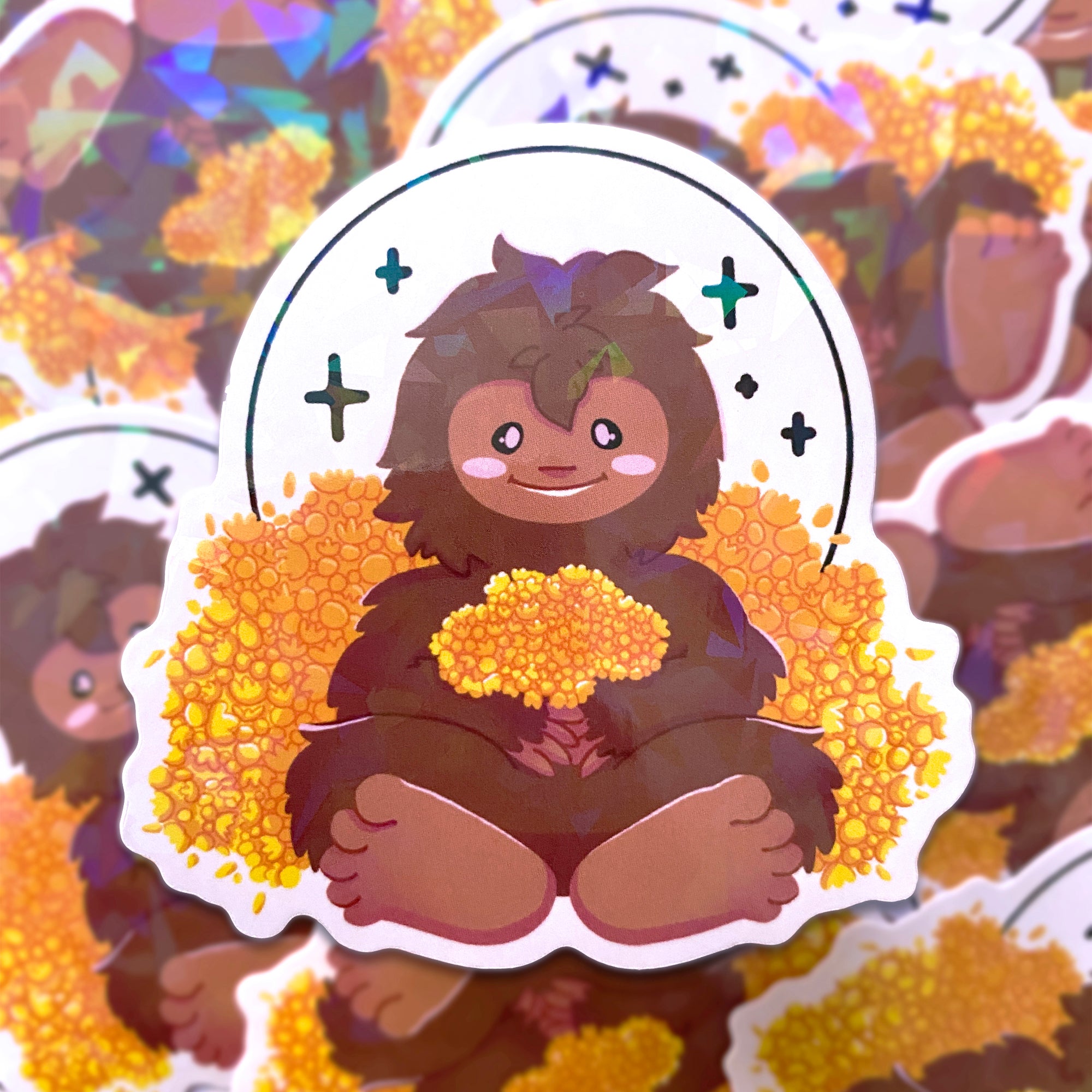 BIGFOOT - 3" holographic vinyl sticker – GLITCHBAT