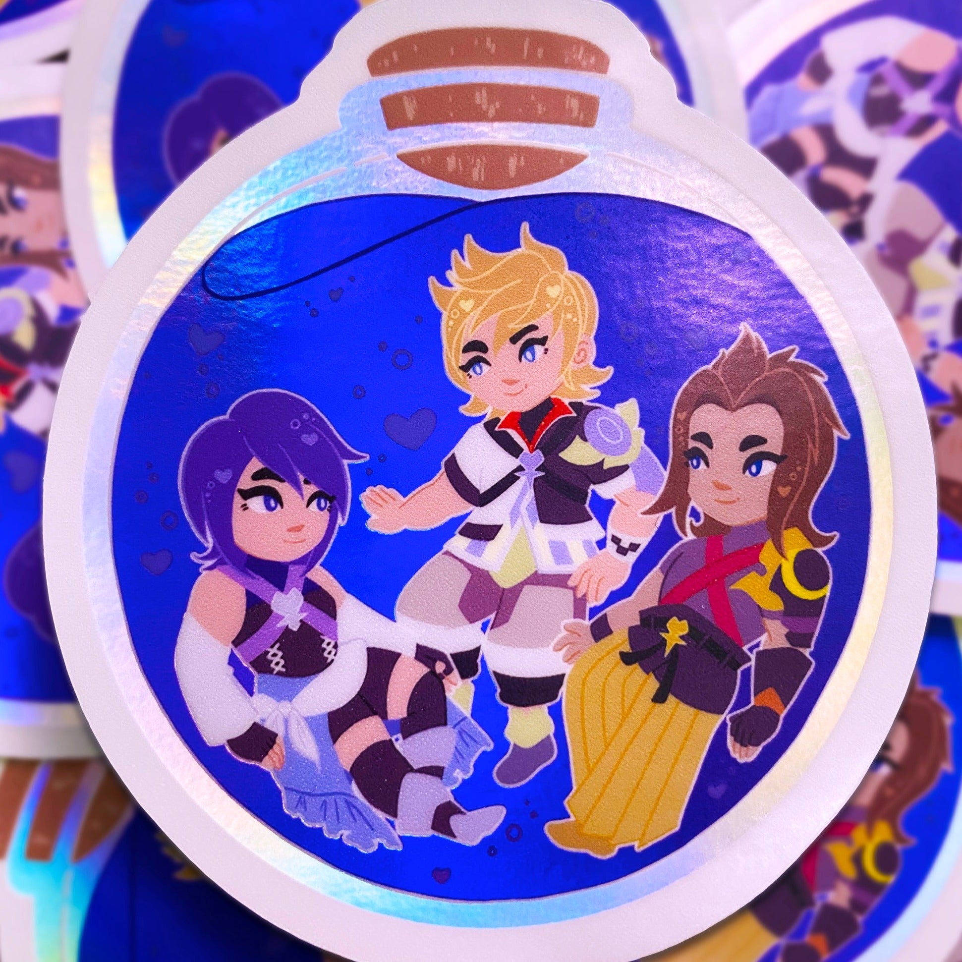 Kingdom Hearts WAYFINDER TRIO - 3" holographic sticker – GLITCHBAT